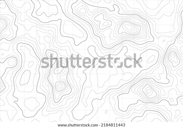 Retro Topography Map White Geographic Contour Stock Vector (Royalty ...