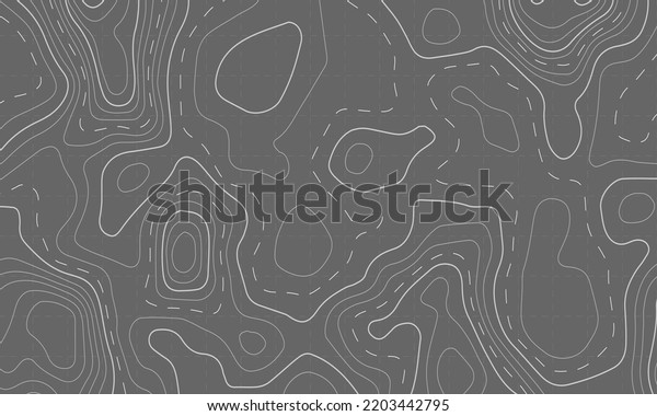 Retro Topography Map White Geographic Contour Stock Vector (Royalty ...