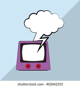 Retro Tv Design Vector Illustration Stock Vector (Royalty Free ...
