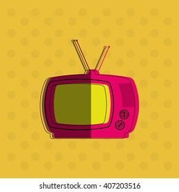 Retro Tv Design Vector Illustration Stock Vector (Royalty Free ...