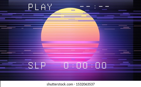Retro Vhs Background Like Old Video Stock Vector (Royalty Free ...