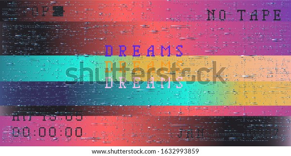 Retro Vhs Background Like Old Video Stock Vector (Royalty Free ...