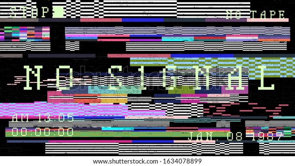 Retro Vhs Background Like Old Video Stock Vector (Royalty Free ...