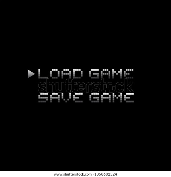 Retro Videogame Menu Stock Vector (Royalty Free) 1358682524 | Shutterstock
