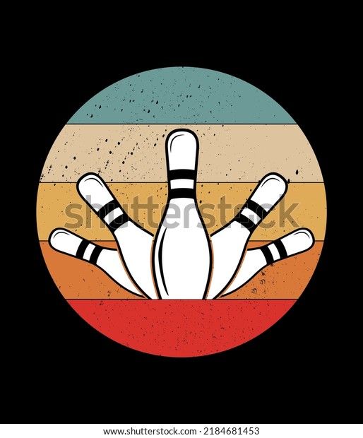 Retro Vintage Bowling Vector Elements Design Stock Vector (Royalty Free ...
