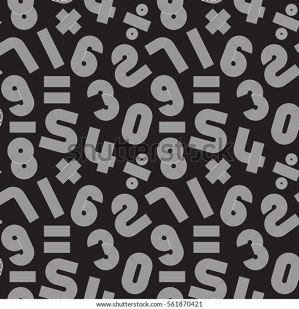 Retro Vintage Chic Funky Stripes Numbers Stock Vector (Royalty Free ...