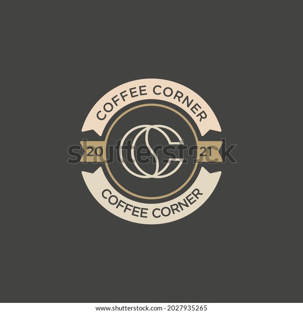 Retro Vintage Coffee Corner Logo Design Stock Vector (Royalty Free ...