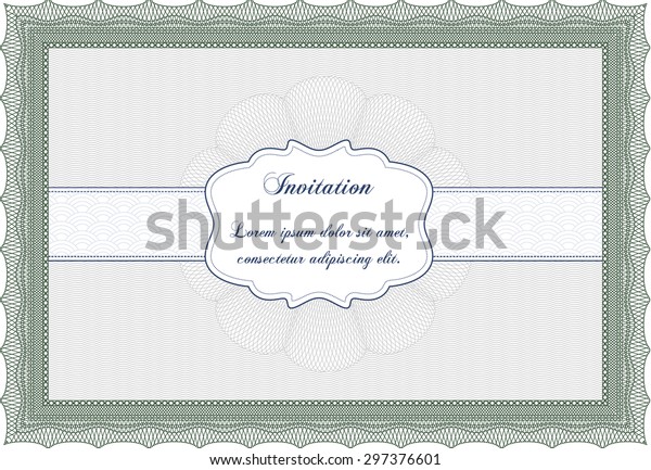 Retro Vintage Invitation Border Framewith Background Stock Vector ...