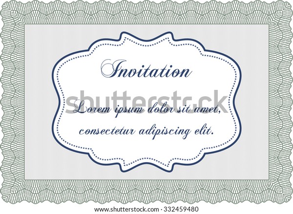 Retro Vintage Invitation Border Framewith Background Stock Vector ...