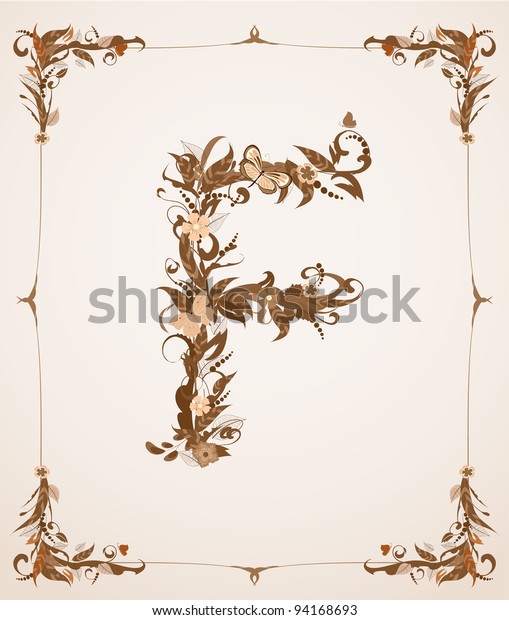 Retro Vintage Letter Frame Stock Vector (Royalty Free) 94168693 ...