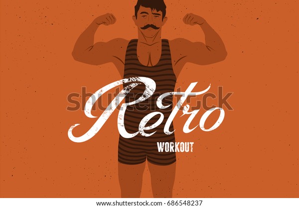 Retro Workout Typographic Vintage Grunge Poster Stock Vector (Royalty ...
