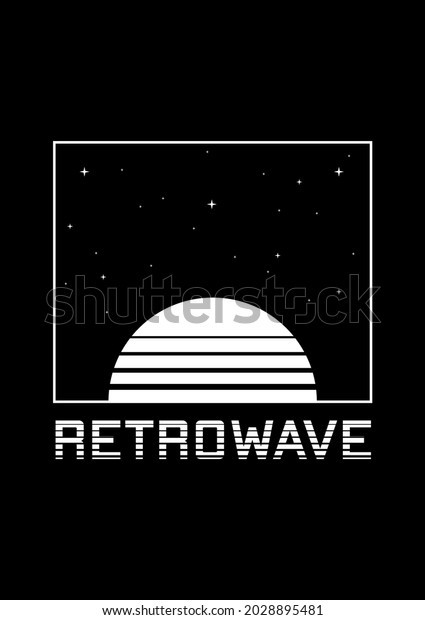 Retrowave Tshirt Apparel Design Striped Sun Stock Vector (Royalty Free ...