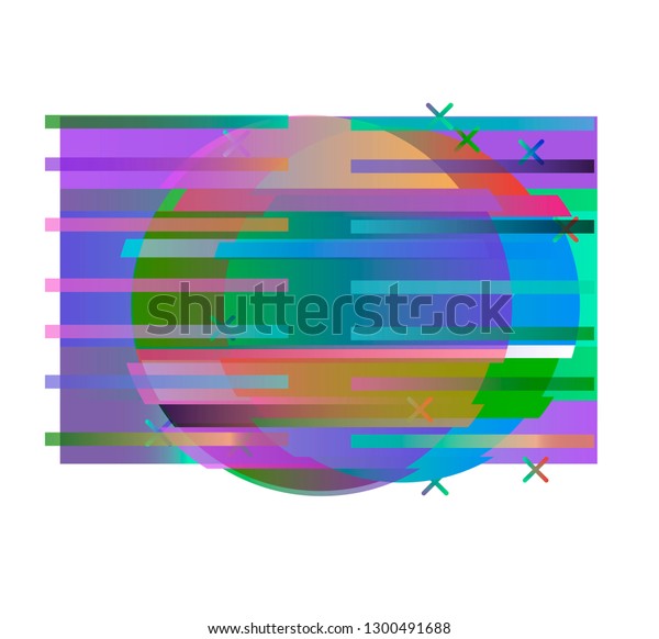 Retrowave Vaporwave Style Frame Glitch Effect Stock Vector (Royalty ...