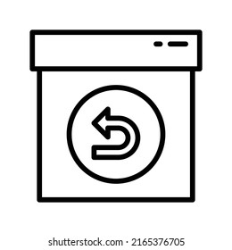 Return Icon Line Art Style Design Stock Vector (Royalty Free ...