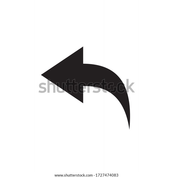 ilustración de símbolo de símbolo vectorial de icono de retorno