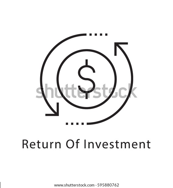 Return Investment Vector Line Icon Stock Vector (Royalty Free ...