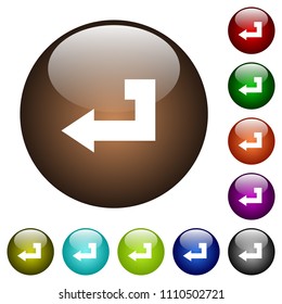 Return Key White Icons On Round: vector de stock (libre de regalías ...