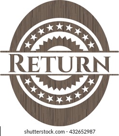 Return Retro Wooden Emblem Stock Vector (Royalty Free) 432652987 ...