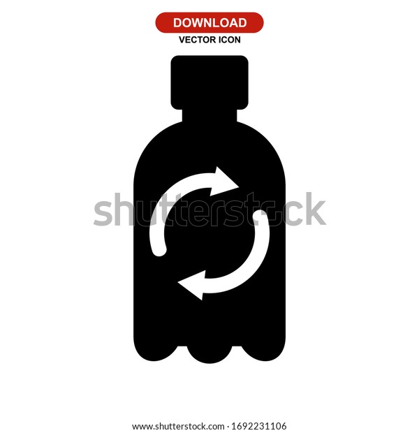 icône de bouteille réutilisable ou logo : image vectorielle de stock ...