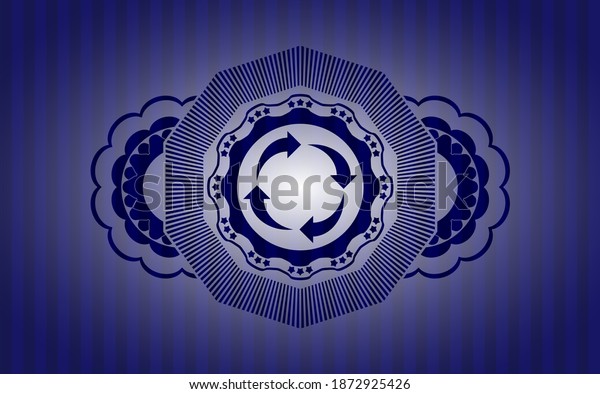 Reusable Icon Inside Blue Color Emblem Stock Vector (Royalty Free ...