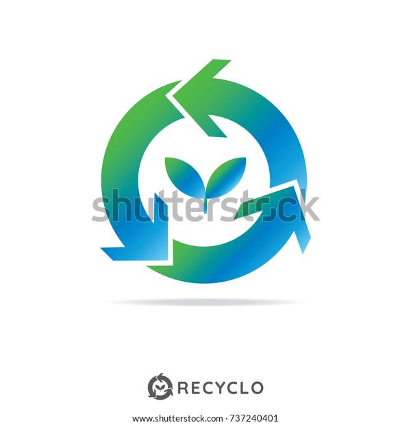 Reuse Icon Letter O Logo Recycle Stock Vector (Royalty Free) 737240401 ...