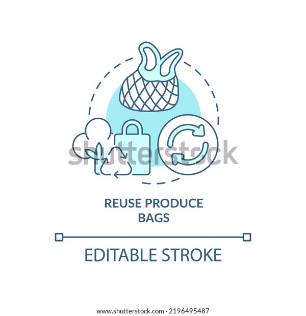 Reuse Produce Bags Turquoise Concept Icon Stock Vector (Royalty Free ... Reuse Produce Bags Turquoise Concept Icon Stock Vector (Royalty Free ...