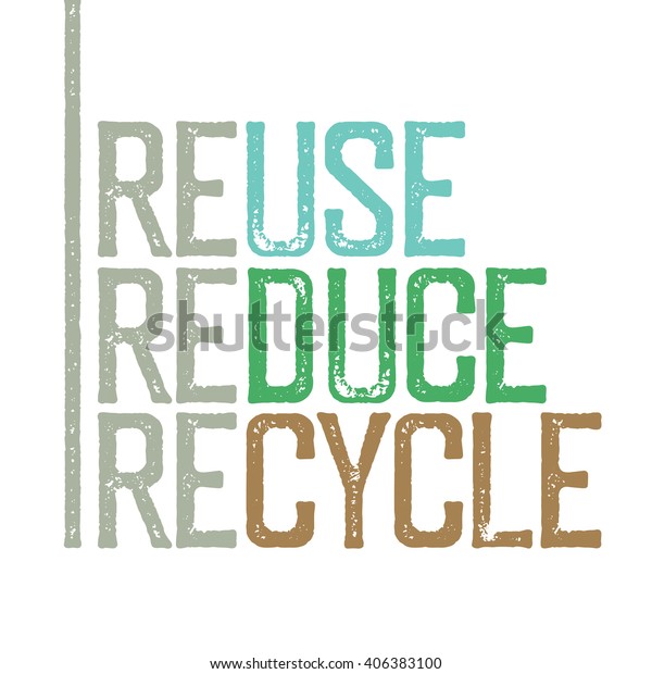 Reuse Reduce Recycle Stamp Grunge Letters Stock Vector (Royalty Free ...