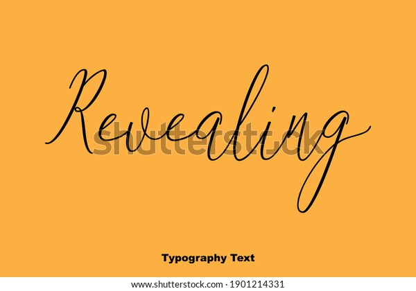 Revealing Beautiful Cursive Calligraphy Black Text Stock Vector ...