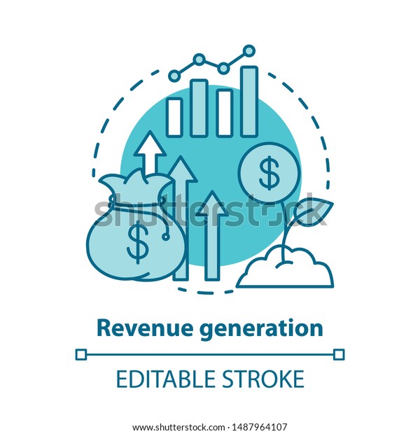 Revenue Generation Blue Concept Icon Income Stock Vector (Royalty Free ...