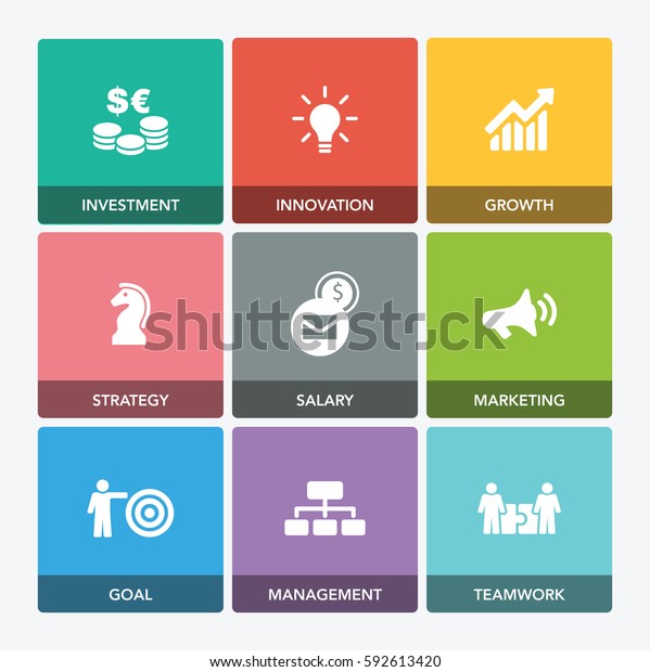 Revenue Icon Set Stock Vector (Royalty Free) 592613420
