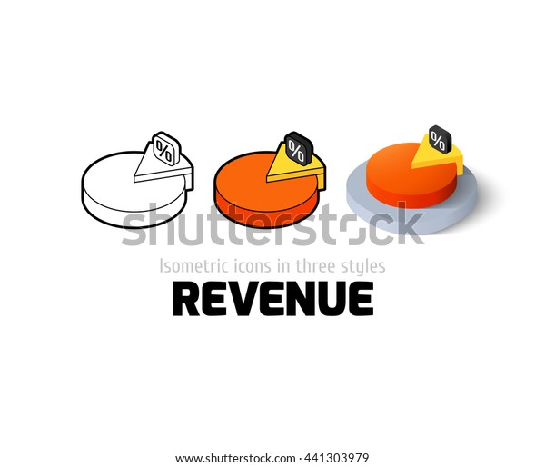 Revenue Icon Vector Symbol Flat Outline Stock Vector (Royalty Free ...