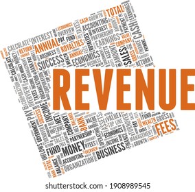 Revenue Vector Illustration Word Cloud Isolated Stock Vector (Royalty ...