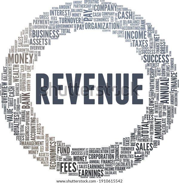 Revenue Vector Illustration Word Cloud Isolated Stock Vector (Royalty ...
