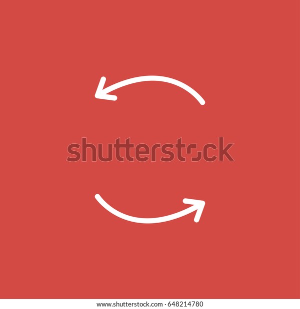 Reverse Icon Sign Design Red Background Stock Vector (Royalty Free ...