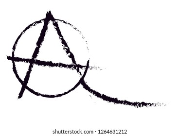 Stylised Anarchy Symbol Grunge Style Stock Illustration 1264630429 ...