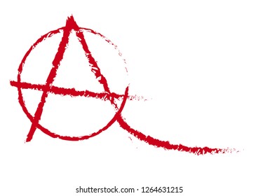 Reverse Stylised Anarchy Symbol Grunge Style Stock Vector (Royalty Free ...