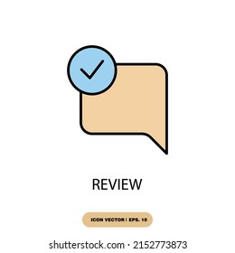 Review Icons Symbol Vector Elements Infographic Stock Vector (Royalty ...