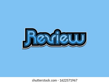 Review Slogan Vector Design Template Blue Stock Vector (Royalty Free ...
