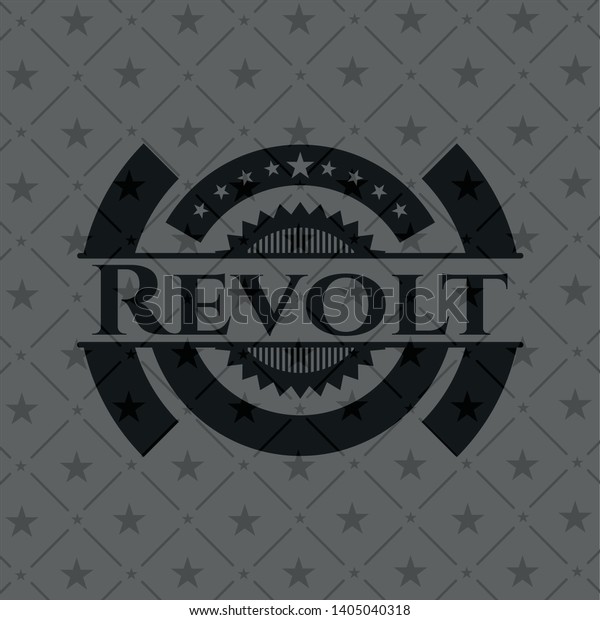 Revolt Black Emblem Vintage Vector Illustration Stock Vector (Royalty ...