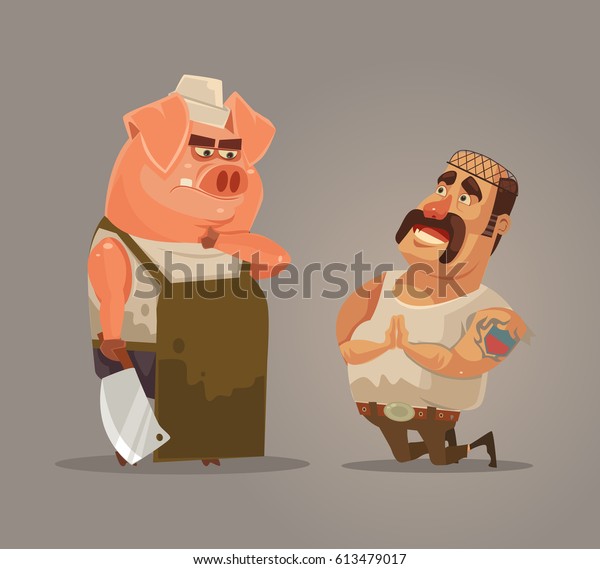 Revolt Farm Animals Angry Pig Trying: เวกเตอร์สต็อก (ปลอดค่าลิขสิทธิ์ ...