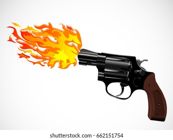 Revolver Fired Fire Stock Vector (Royalty Free) 662151754 | Shutterstock
