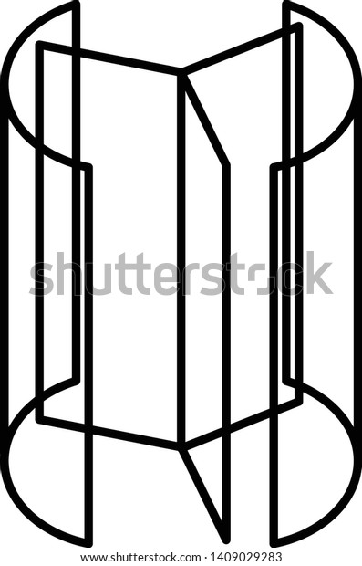 Revolving Door Icon Line Vector Illustration Stock Vector (Royalty Free ...