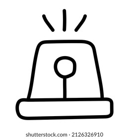 Revolving Red Light Icon Vector Design Stock Vector (Royalty Free ...