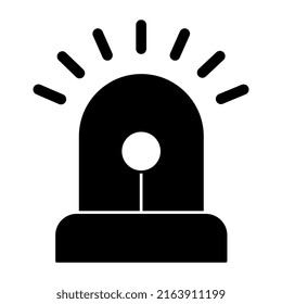 Revolving Red Light Icon Vector Design Stock Vector (Royalty Free ...