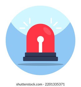 Revolving Red Light Icon Vector Design Stock Vector (Royalty Free ...