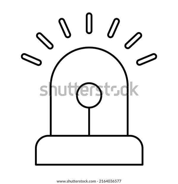 Revolving Red Light Icon Vector Design Stock Vector (Royalty Free ...