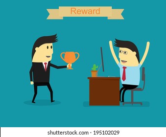 Businessman Fight Over Trophies Vector Illustration: vector de stock ...