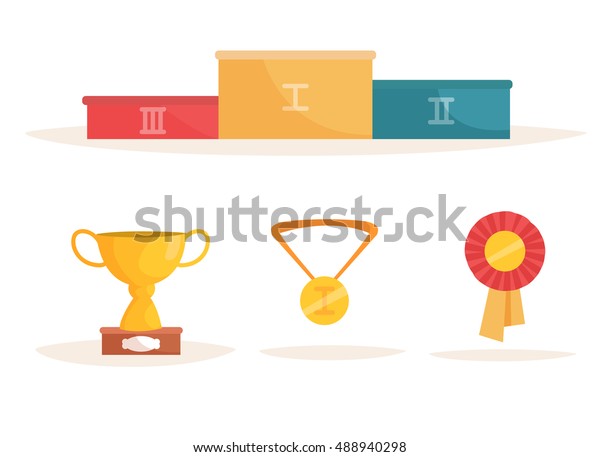 Rewarding Vector Illustration Cartoon Isolated Cup Stock Vector ...