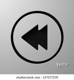 Rewind Icon Vector Clip Art Useful Stock Vector (Royalty Free) 485943010