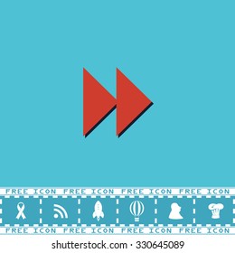 Rewind Forward Red Flat Symbol Dark Stock Vector (Royalty Free ...